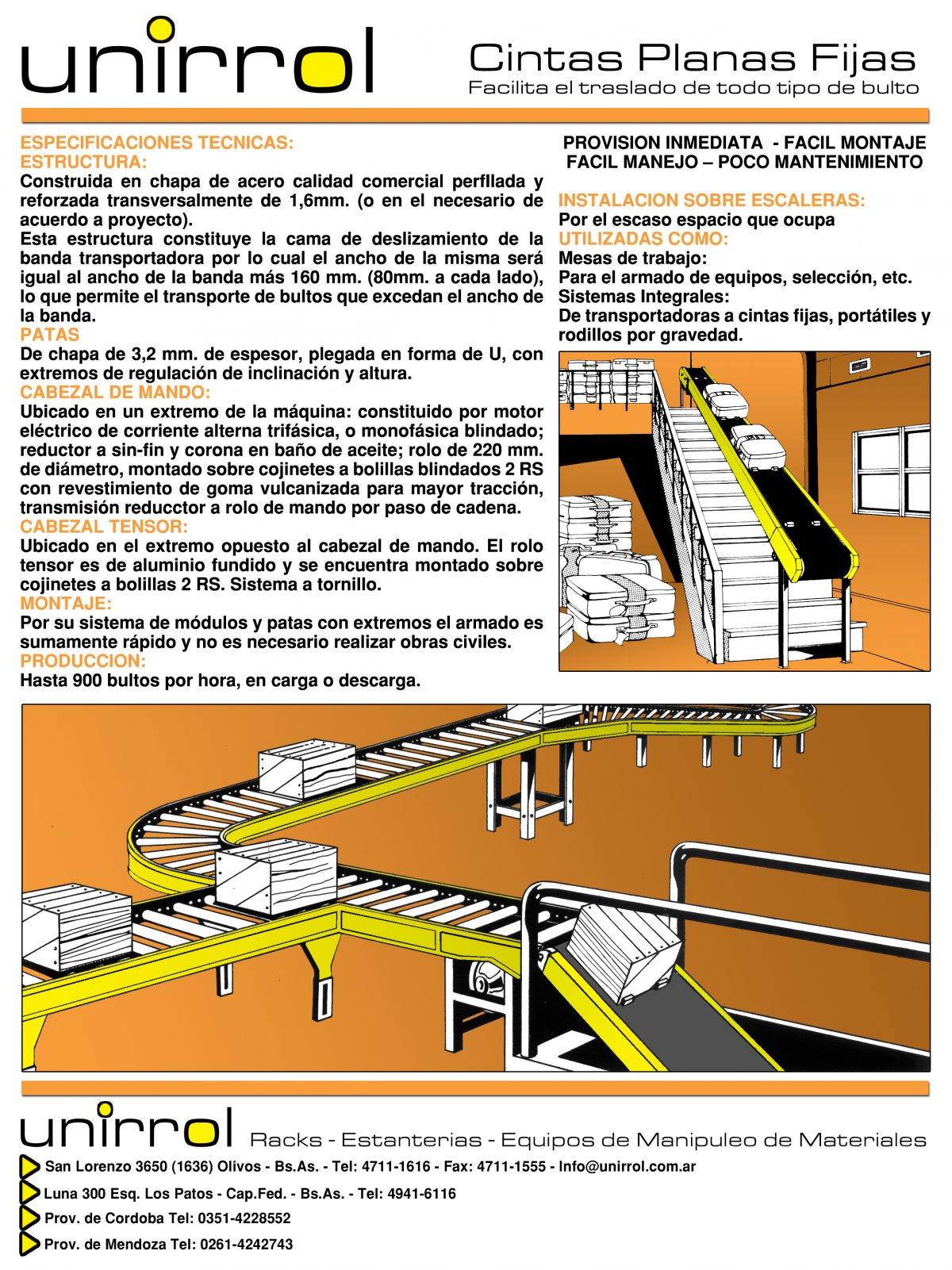 Tramos de Rodillos - Unirrol